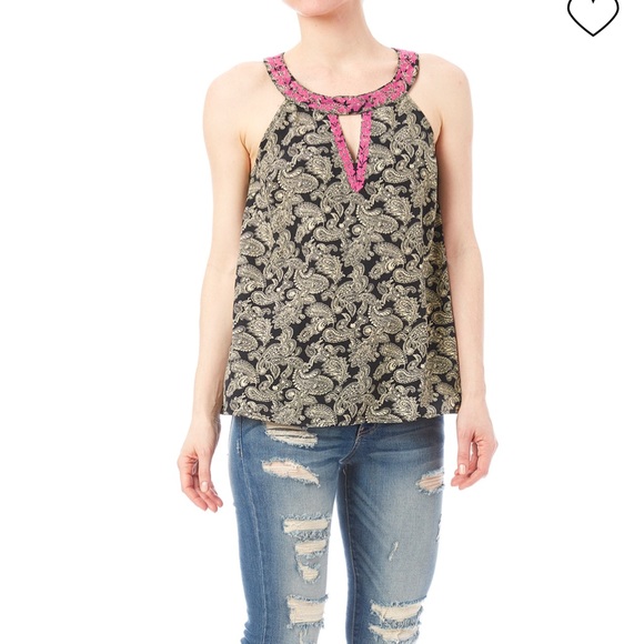 THML | Tops | Thml Paisley Printed Halter Top Blouse | Poshmark